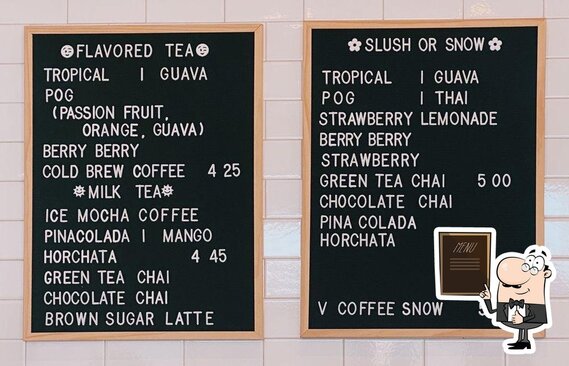 Menu at Boba + Donuts, Frisco