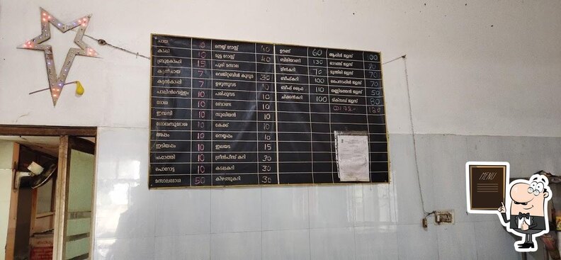 Menu at Lifeline Canteen, Adoor