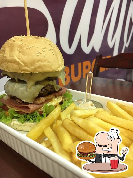 Menu at Santo Burger restaurant, Macapá