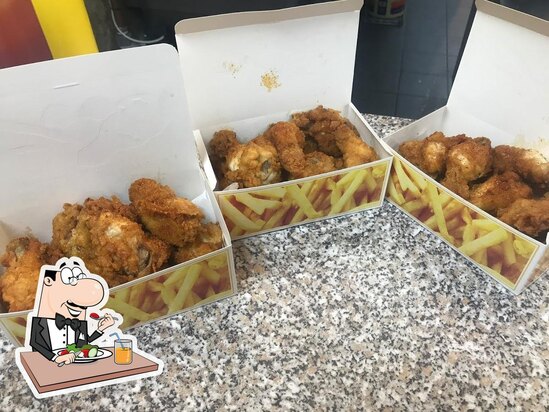 Menu at UK Fried Chicken pizzeria, Smethwick