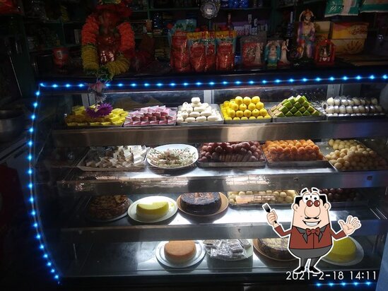 Menu at Jagannath snacks and sweet stall, India