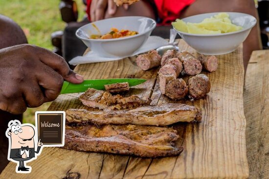 Menu at Muthwa's Shisanyama restaurant, South Africa