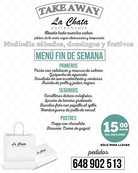 Menu at La Chata Gastronomia restaurant, Alcázar de San Juan