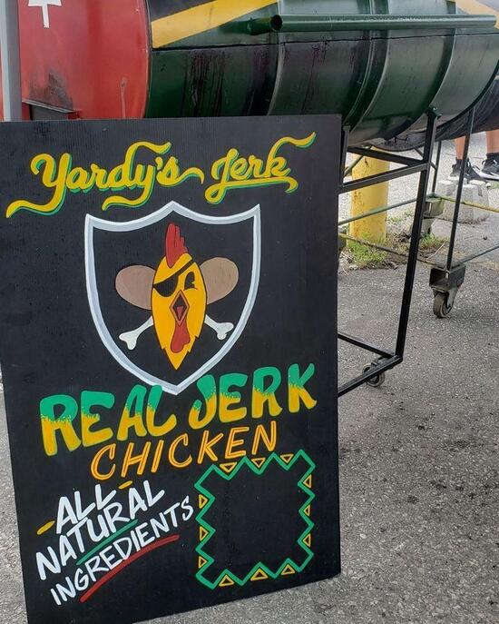 Menu at Yardy’s Jerk restaurant, Toronto