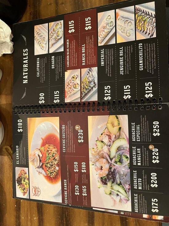 Carta del restaurante Ranch Roll Sushi Tres Rios, Culiacán Rosales