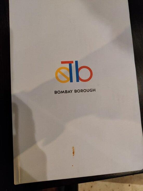 Menu at Bombay Borough, Bengaluru