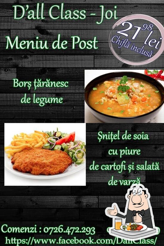 Menu at D'all Class, Călărași