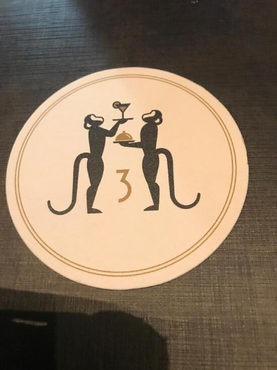 Menu at Three Monkeys, Leuven