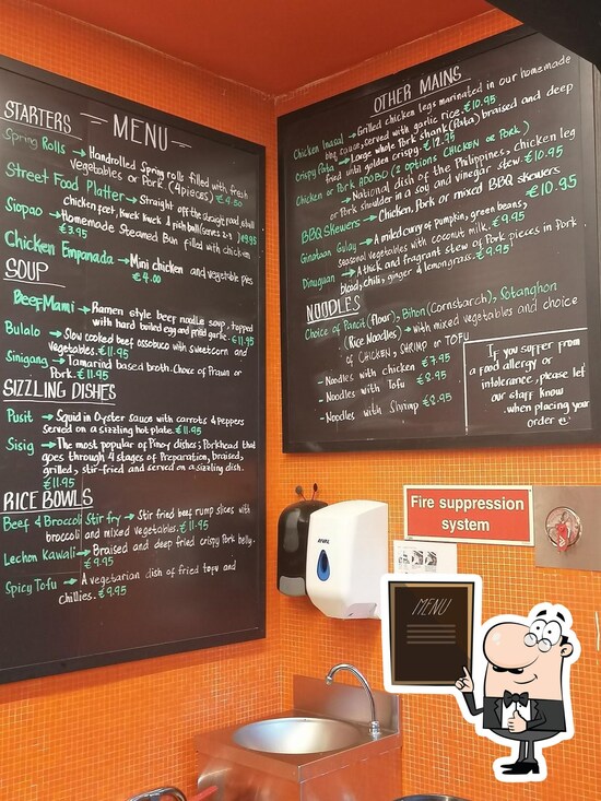 Menu at Pinoy Street Food restaurant, Valletta