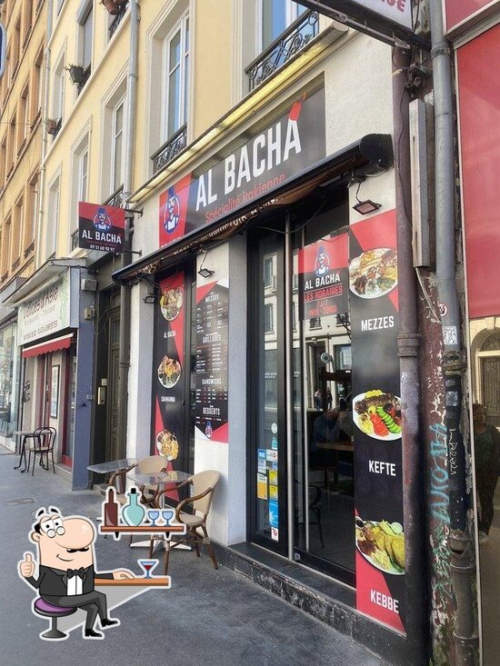 Menu at Al Bacha restaurant, Lyon