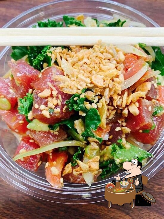 Menu at Poke Mon restaurant, Portland