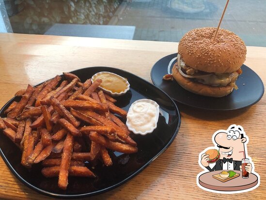 Menu at Let's Burger fast food, Berlin