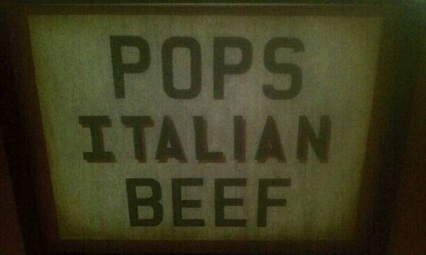 Menu at Pop's Italian Beef, Iowa City, Pedestrian Mall
