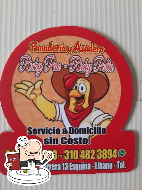 Restaurante y asadero Ricky pan Ricky pollo, Libano - Menú del ...