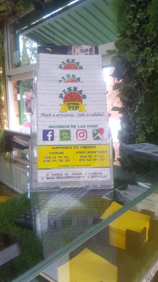 Carta del restaurante Express Vip Pizzas Camas, Camas