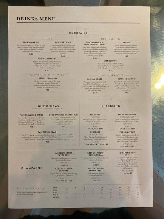 Menu at Cornerhouse Cardiff pub & bar, Cardiff, 25 Caroline St