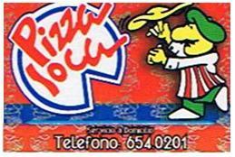 Menu at Pizza Loca restaurant, Tecate