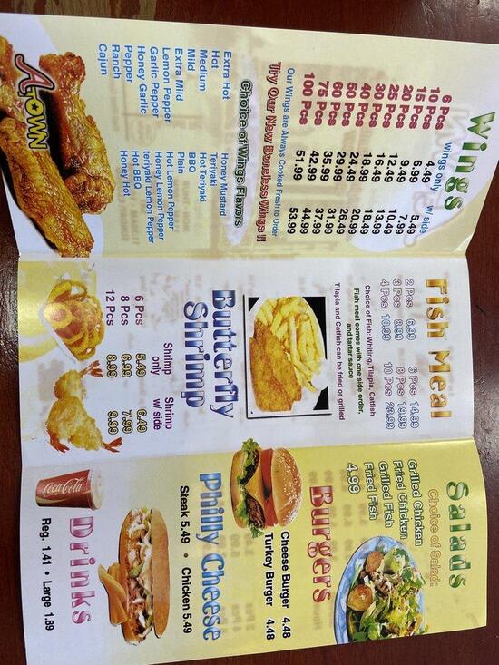 Menu at Atlanta Wings restaurant, Lithia Springs, 612 Thornton Rd