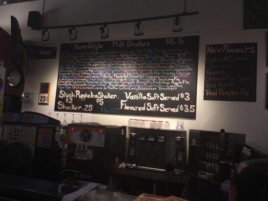 Menu at Deja Vu Cafe, Moose Jaw