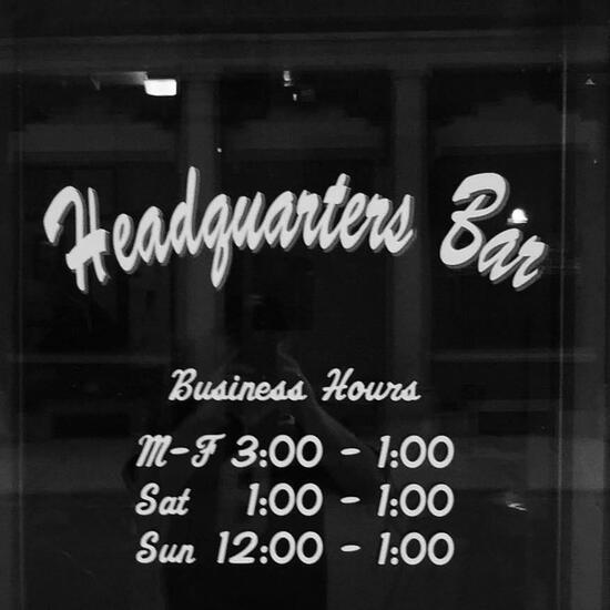 Menu at Headquarters Bar, Graceville