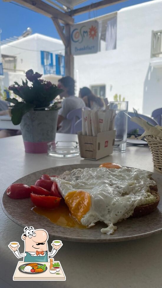 Menu at Cosmo Café, Mikonos