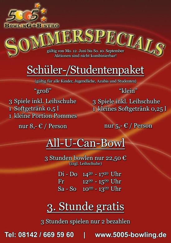 Menu at 5005-Bowling fast food, Olching