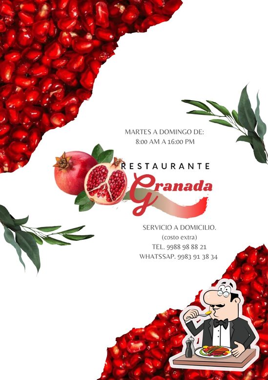 Menu at Granada Restaurante Café, Cancún