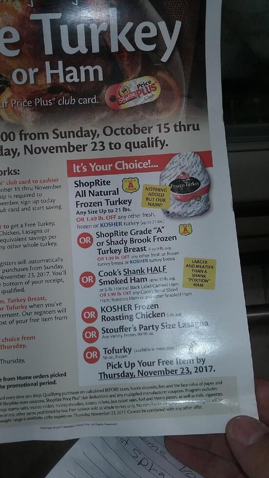 Menu at ShopRite of West Deptford restaurant, West Deptford