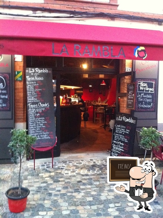 Menu at La Rambla pub & bar, Montauban