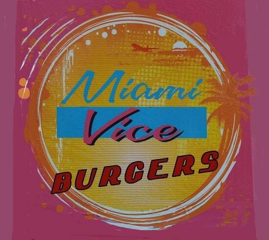 Menu at Miami Vice Burgers, USA