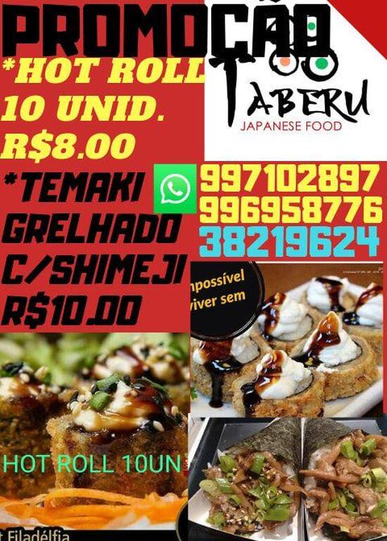 Menu em Taberu Japanese Food restaurante, Brasil
