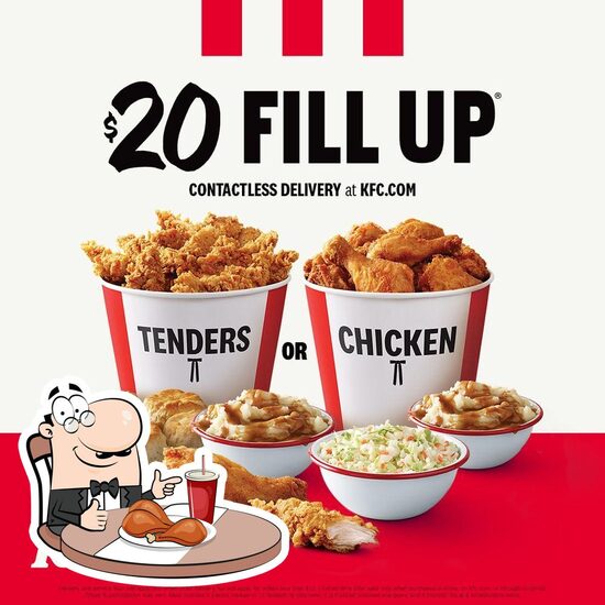Menu at KFC fast food, Coventry, 824 Tiogue Ave