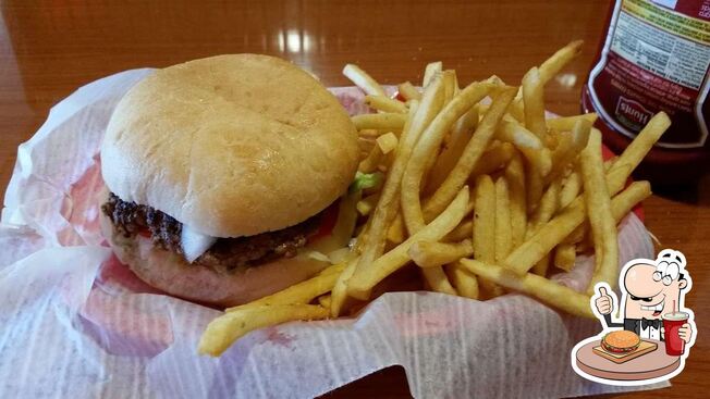 Menu at Burger In the Square restaurant, Roanoke, Brambleton Ave