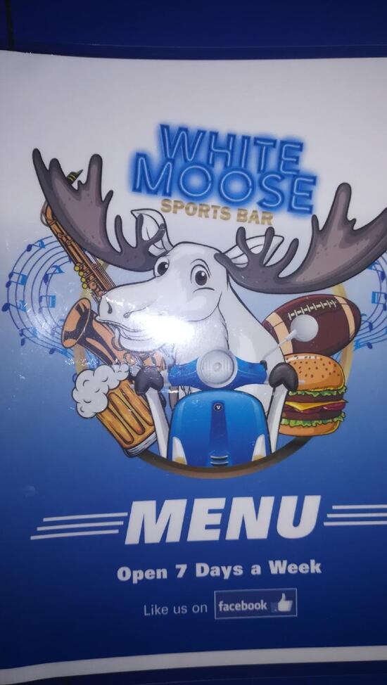 Menu at White Moose pub & bar, Kenai