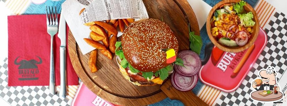 Menu at Buffalo Burger, Brussels
