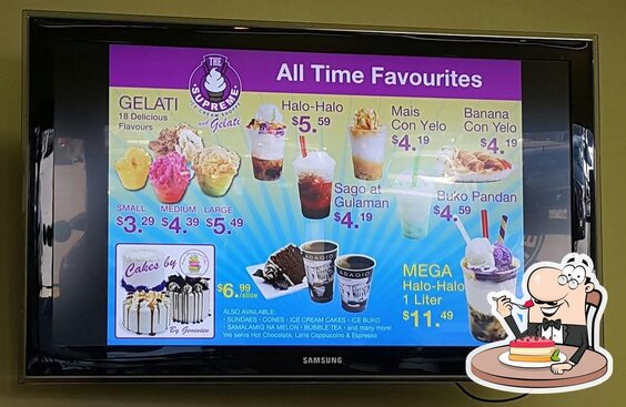 Menu at The Supreme Ice Cream Shoppe cafe, Winnipeg