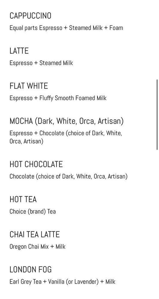 Menu at The Commons Cafe & Books, Langley
