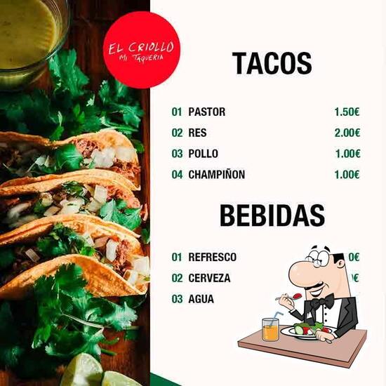 El Criollo - Mi Taquería in Madrid - Restaurant menu and reviews