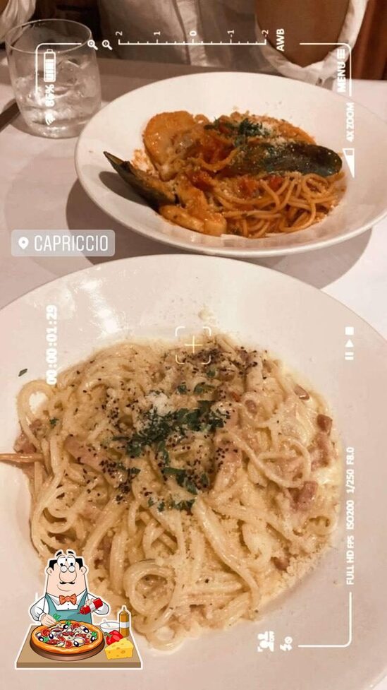 Menu at Capriccio restaurant, Glenelg