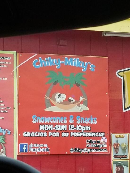 Menu at Raspas desserts, San Juan