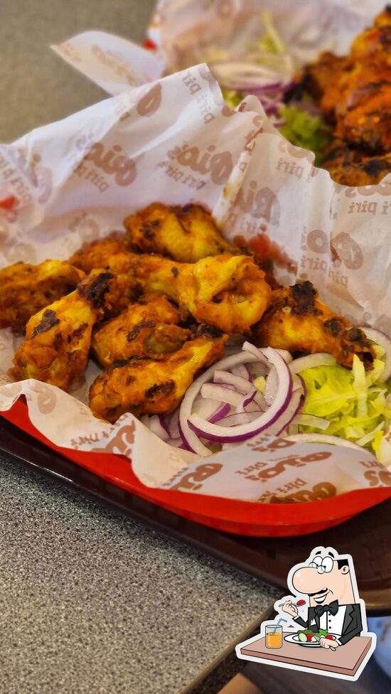 Menu at Rio's Piri Piri restaurant, Southampton