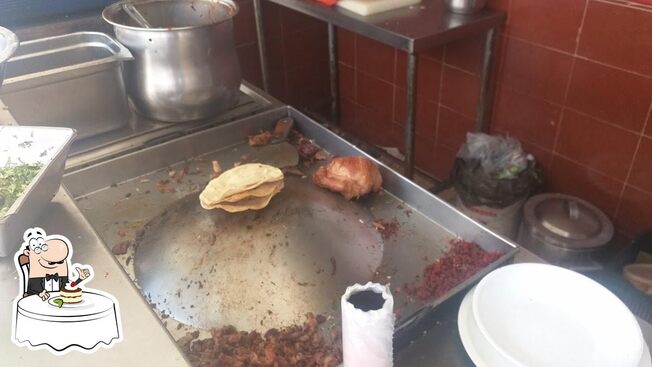 Menu at Tacos El Carnes restaurant, Guadalajara