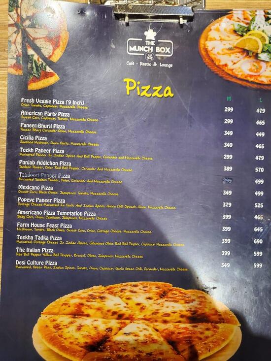 Menu at The Munch Box Cafe & Bistro, Anand