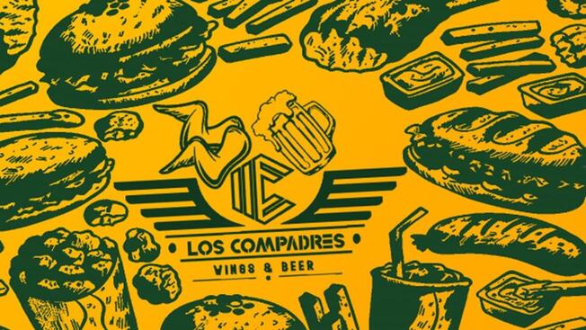 Menu at Los Compadres Wings restaurant, Pabellón de Arteaga