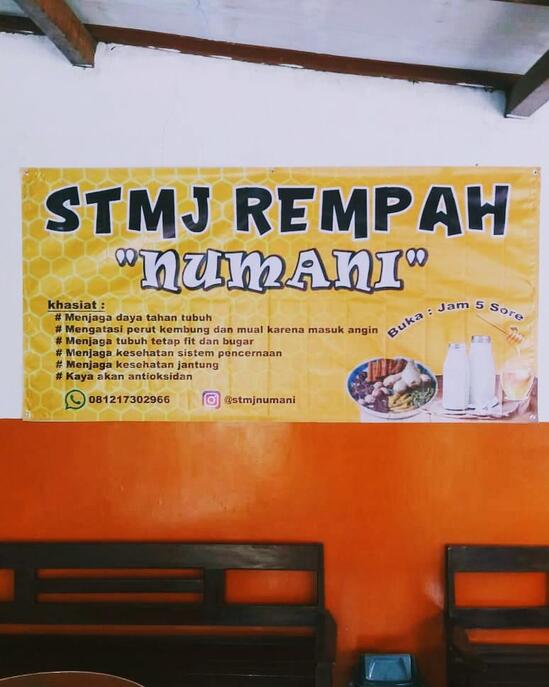 Menu at STMJ Rempah Numani Pojok Garum cafe, Blitar
