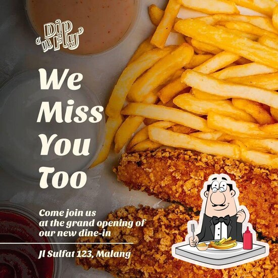 Menu at Dip N Fly restaurant, Malang