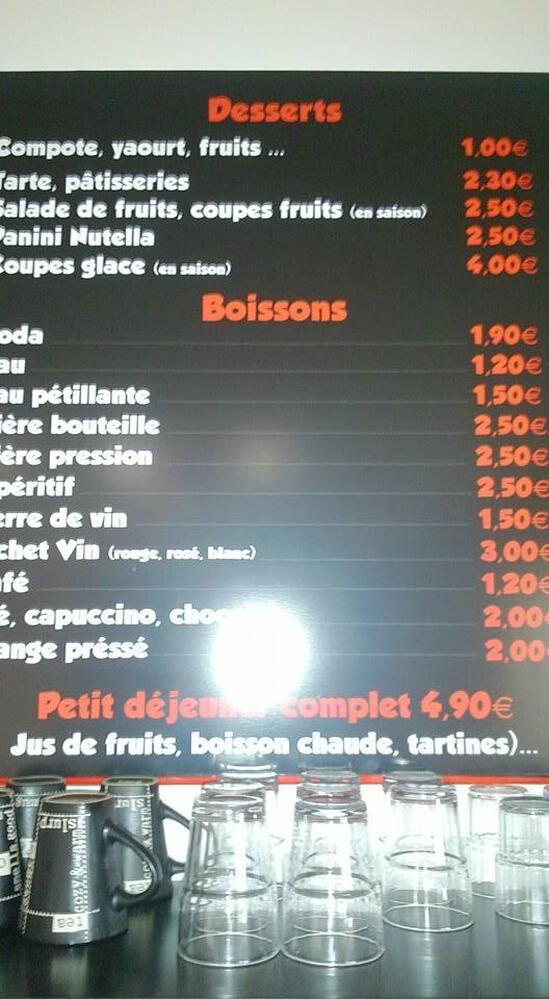 Menu at Snack Le Break 44 fast food, Châteauneuf-les-Martigues
