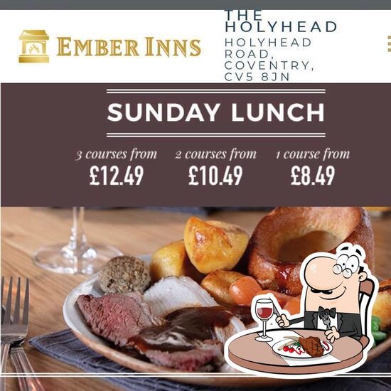 The Holyhead in Coventry - Restaurant menu and reviews
