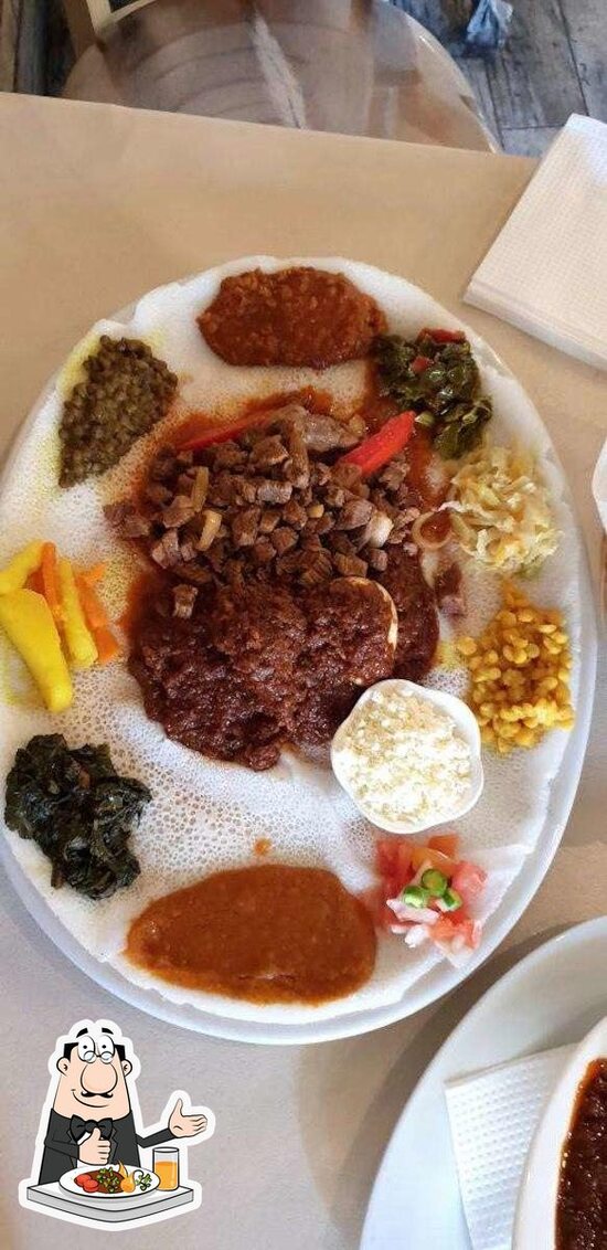 Menu at Queen Sheba restaurant, Johannesburg