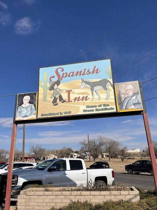 Menu at Spanish Inn Restaurant, Big Spring